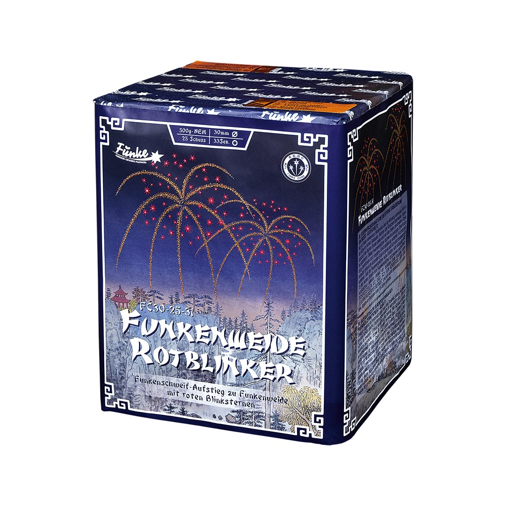 Funkeweide Rotblinker Feuerwerksbatterie, 25 Schuss | Pyrodimension ...